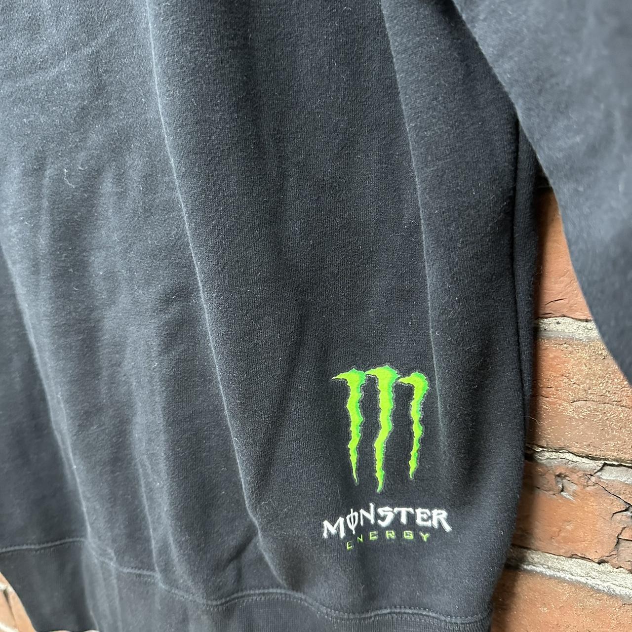 Black Monster Energy zip up hoodie #skater - Depop