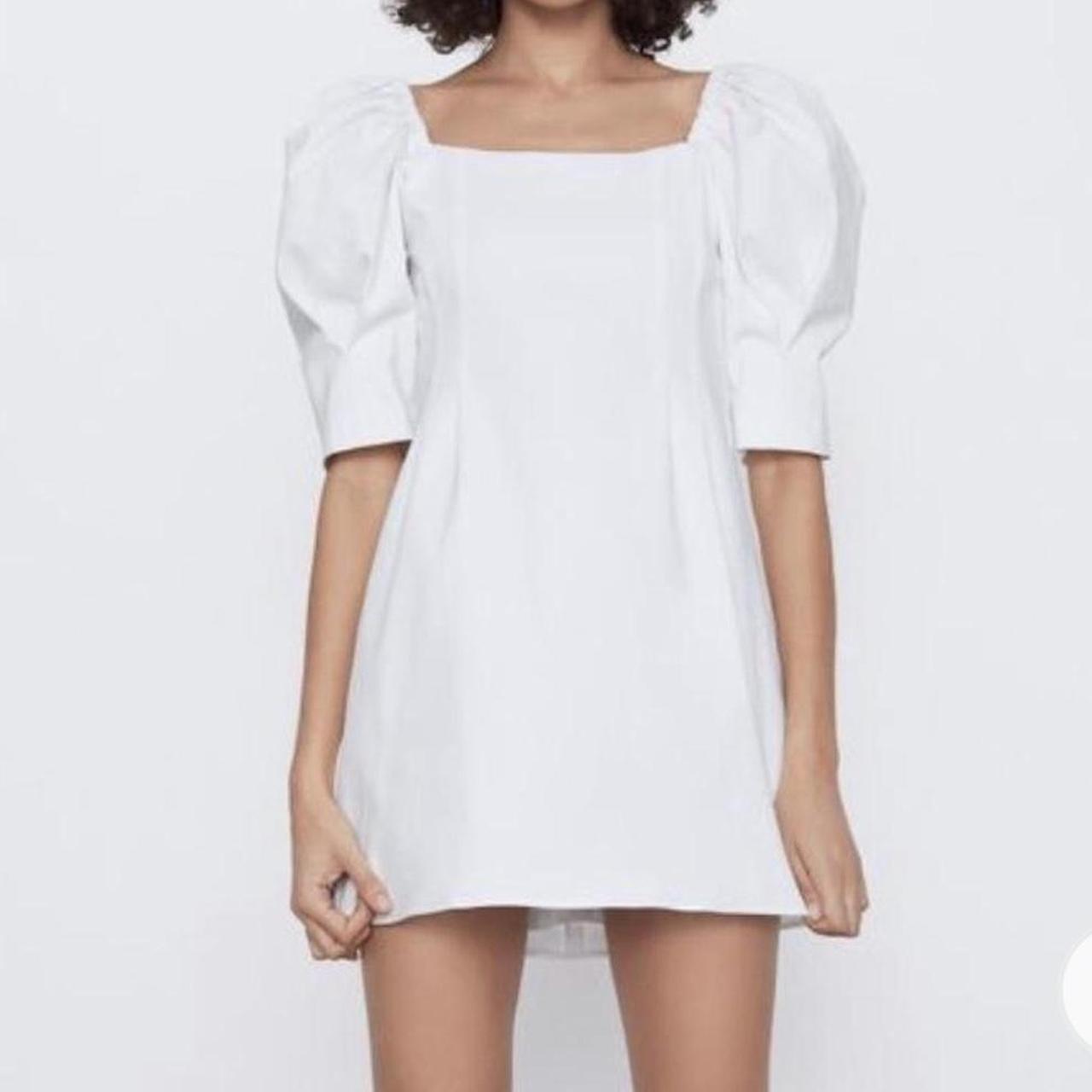 Zara Women's White Dress | Depop