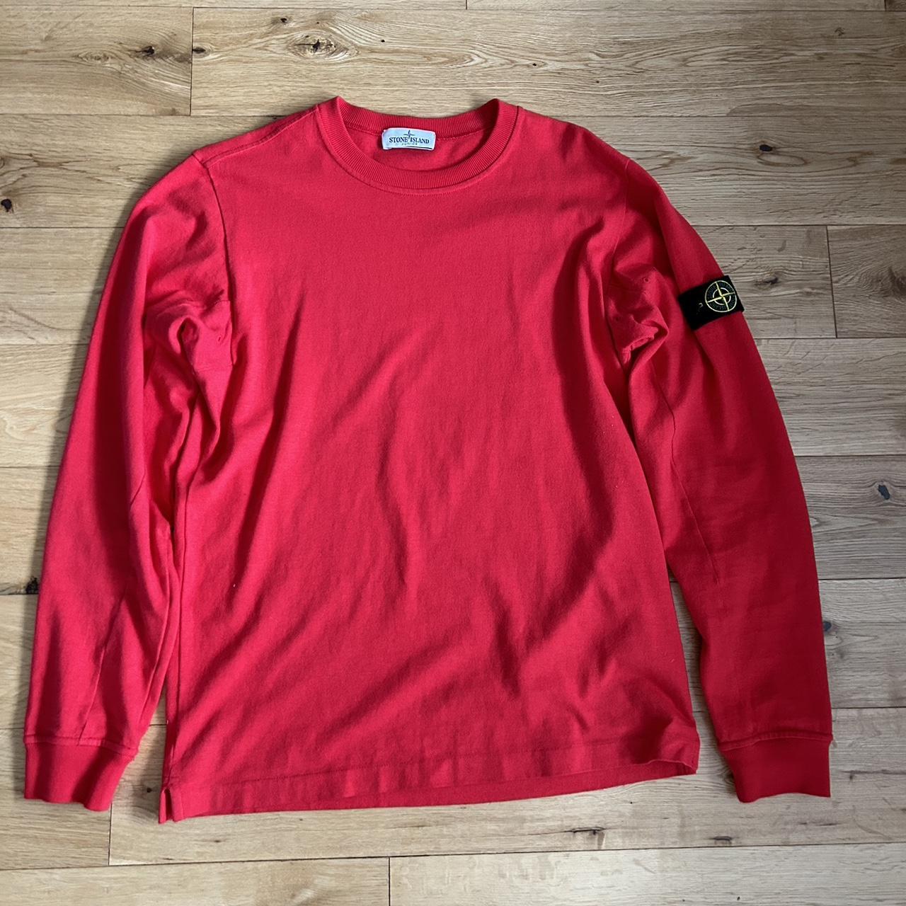 Red Stone Island Jumper. Fits Men’s Size S. Only... - Depop