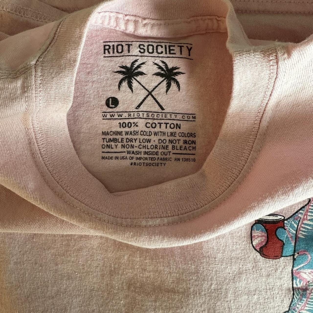 Riot Society T-shirt Short Sleeve T-shirt Size:... - Depop