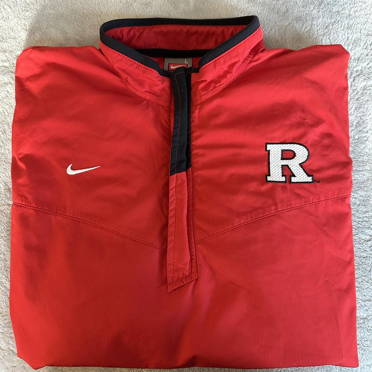 Rutgers Windbreaker Half Zip w Pockets Size:... - Depop