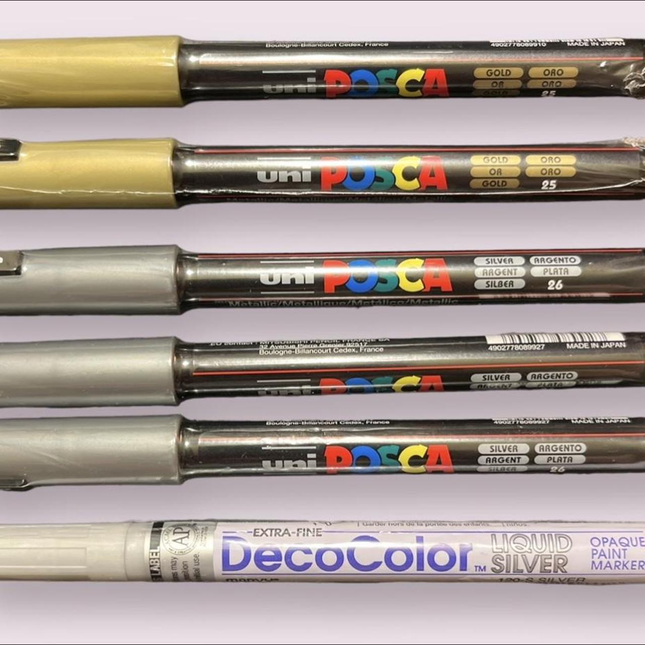 Paint markers lot Posca and DecoColor NEW (6... - Depop