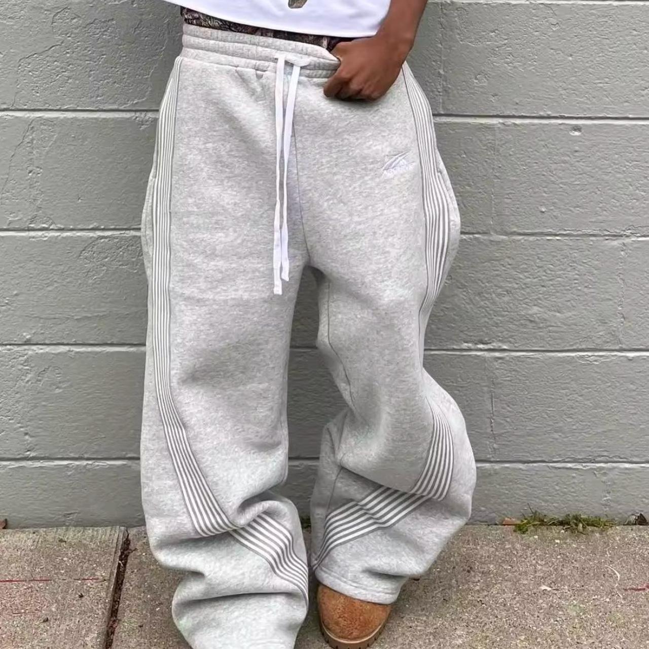 Grey joggers #greyjoggers #fashion #drip #y2k #joggers - Depop