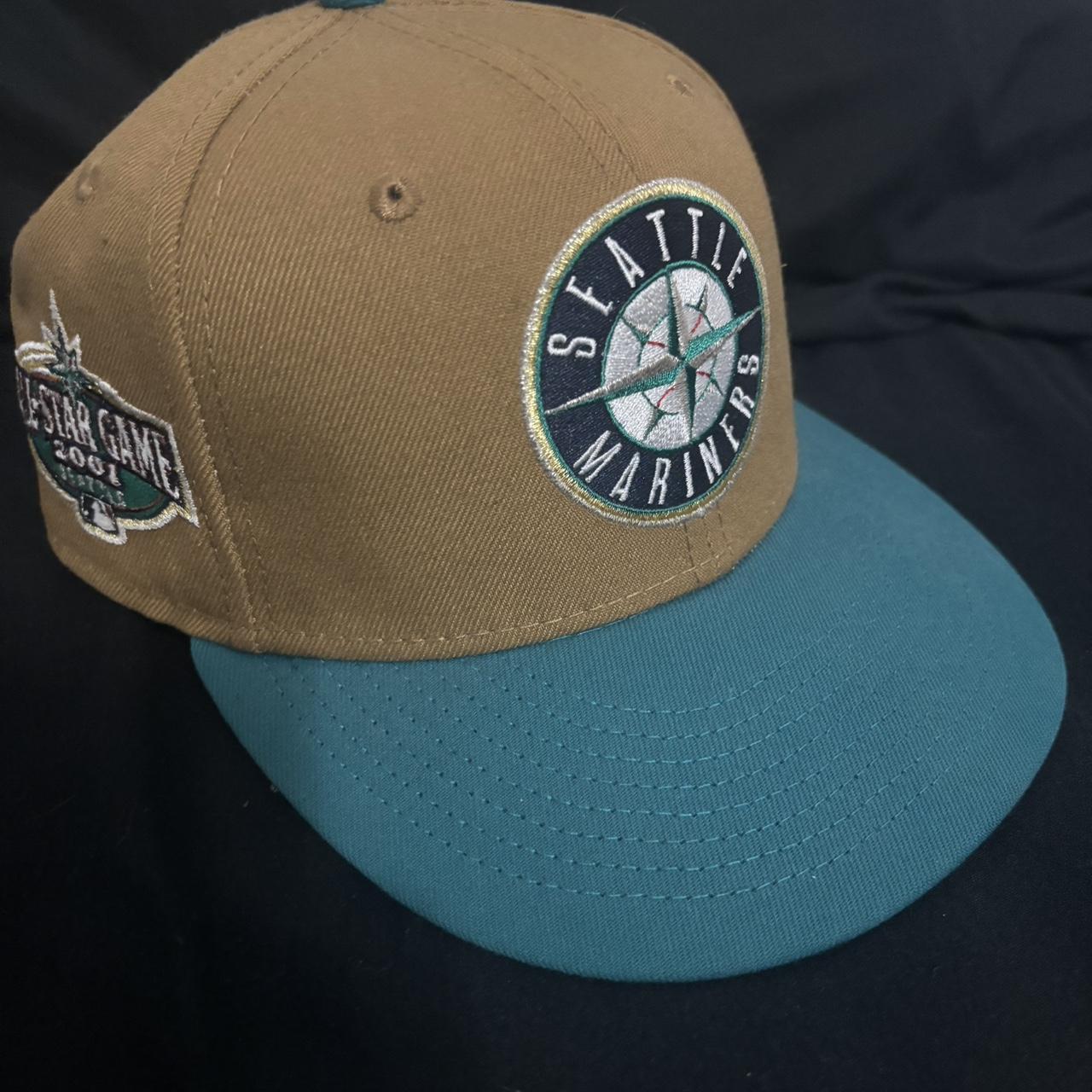 seattle mariners fitted hat - size 7 - Depop