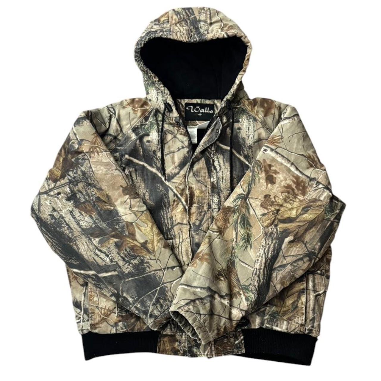 Real tree camo jacket Great fit Zipper Missing - Depop