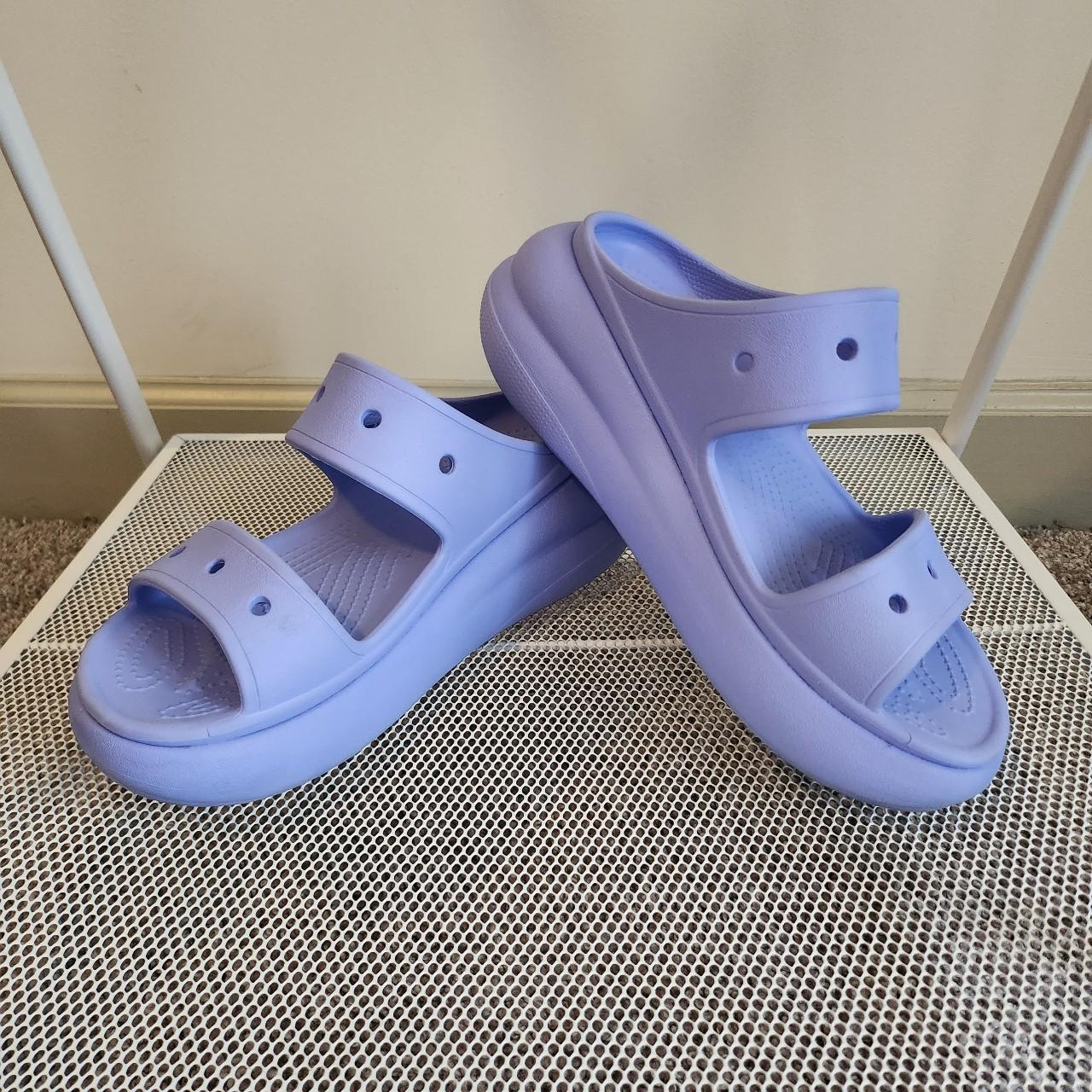 Crocs Women's Purple and Blue | Depop