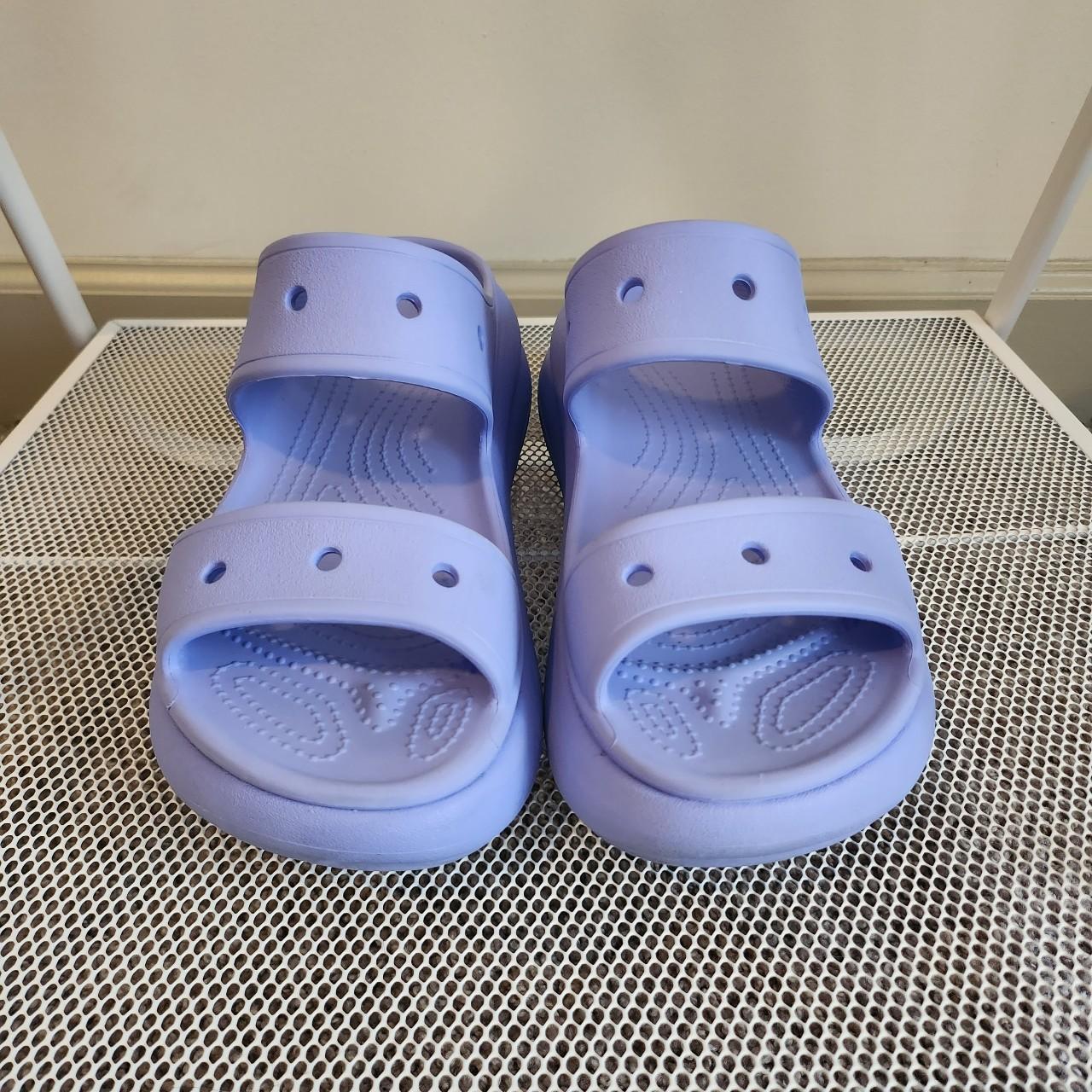 Crocs Women's Purple and Blue | Depop