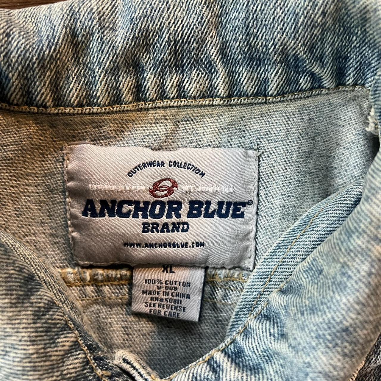 🌍⚒00-90s Anchor Blue Denim Jacket⚒🌍 Lovely Denim... - Depop