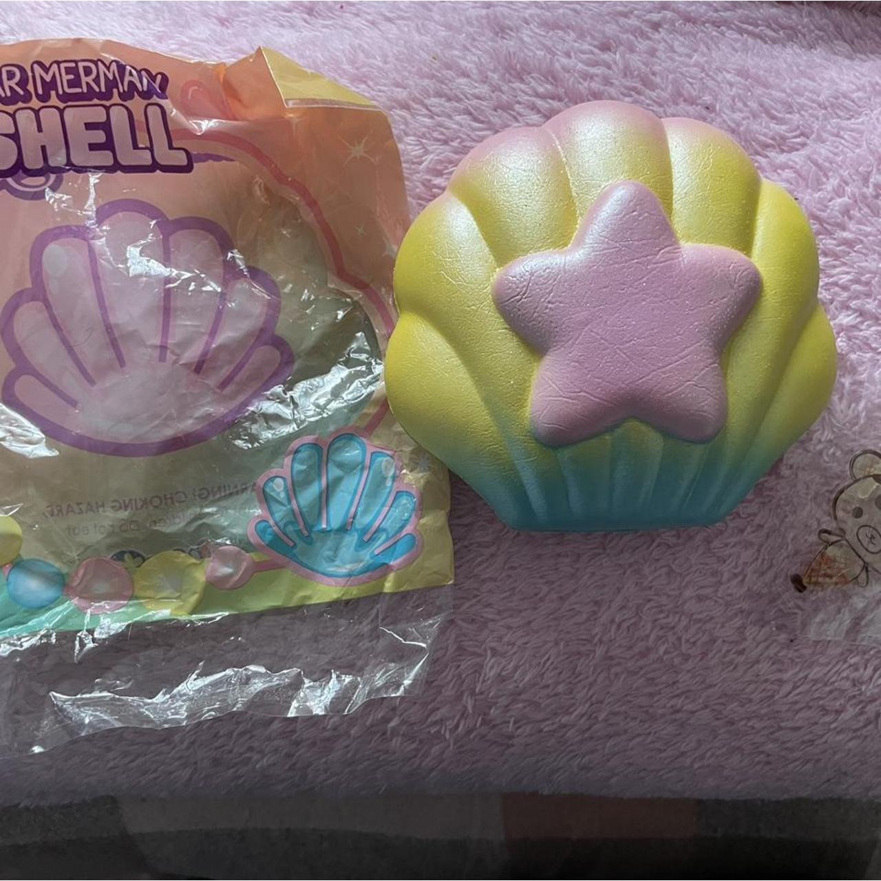 Creamiicandy yummiibear mermaid seashell squishy •... - Depop