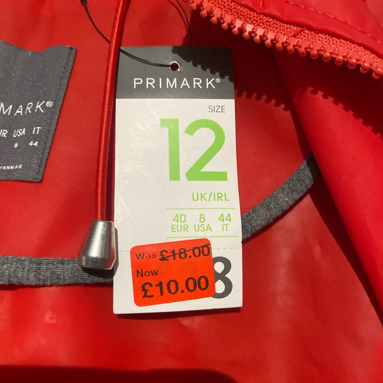 Primark Women's Red and Grey Coat | Depop