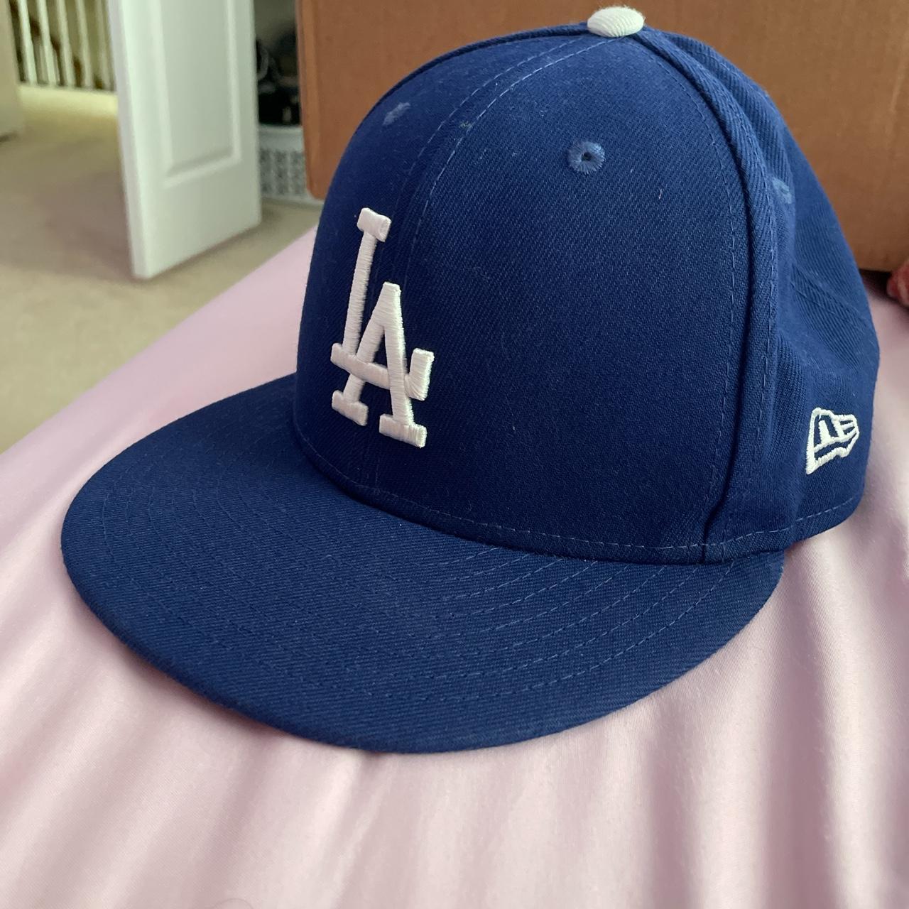 Blue LA baseball cap Size: 7 1/8 Im open to offers... - Depop