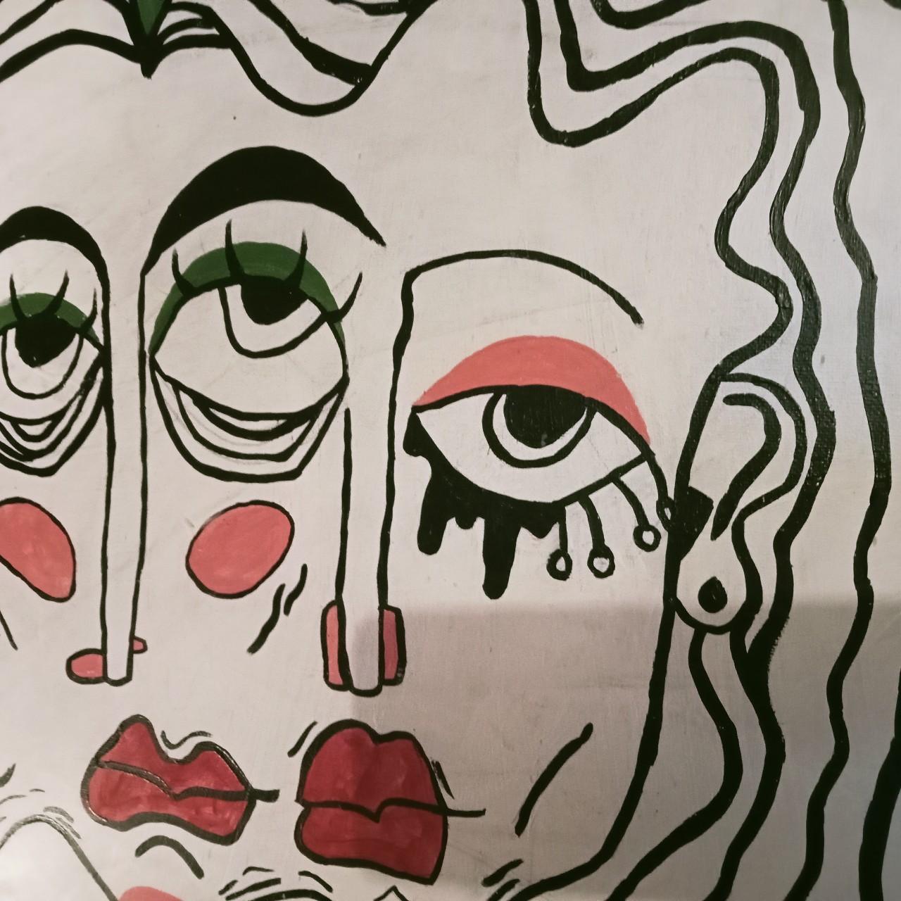 Original textured abstract face painting done on... - Depop