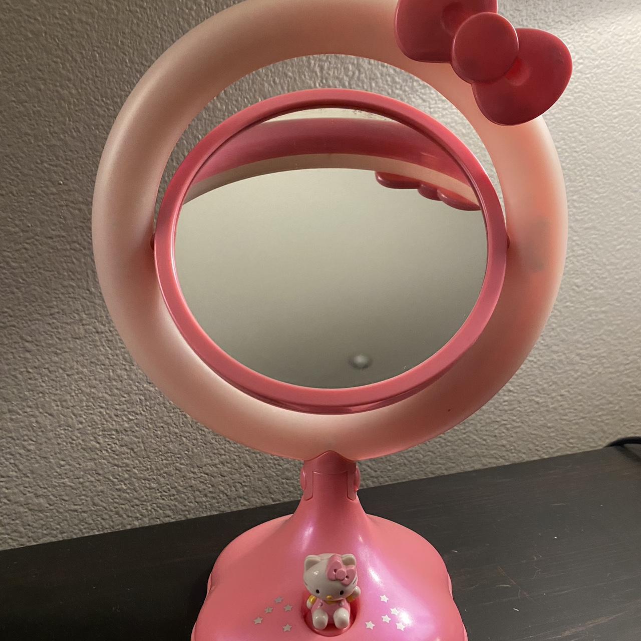 🎀🏹🌸baby pink hello kitty mirror (Back mirror is... - Depop