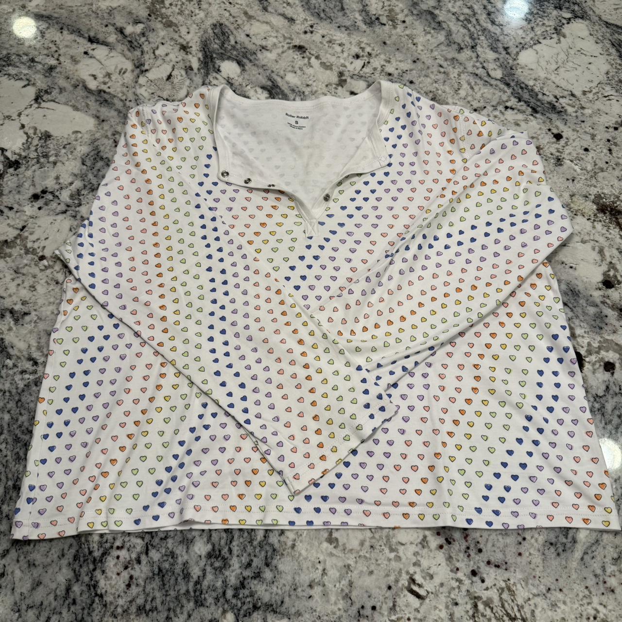 roller rabbit disco hearts long sleeve pjs size small - Depop