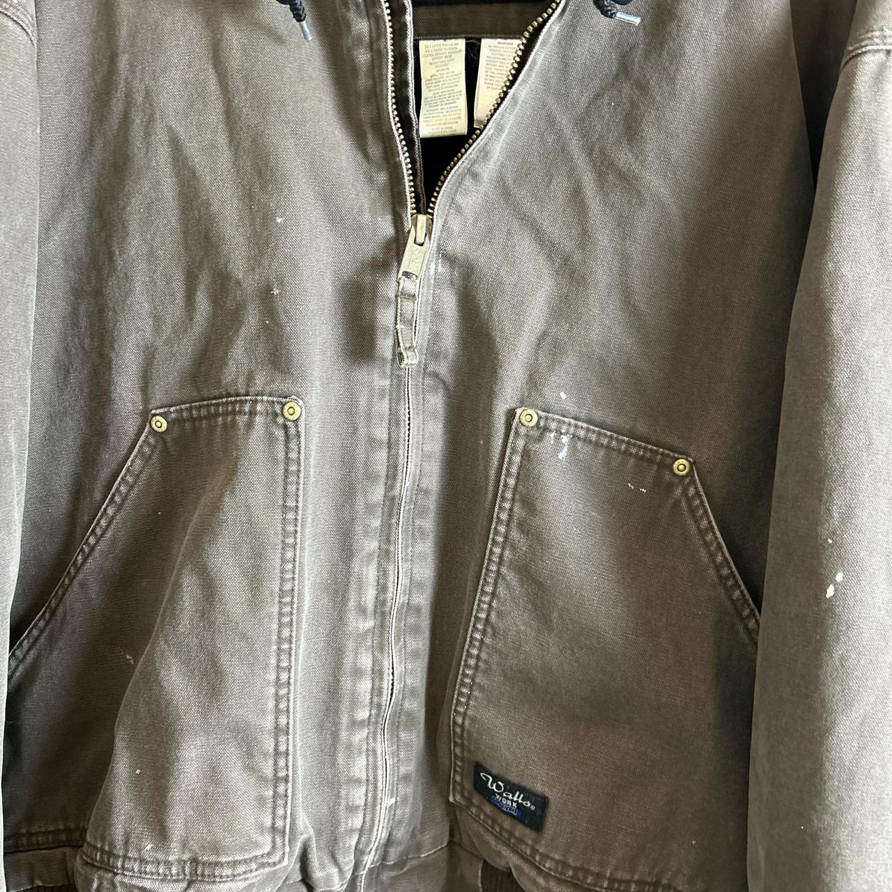 Vintage Walls Work Wear Heavy Duck Canvas Jacket... - Depop