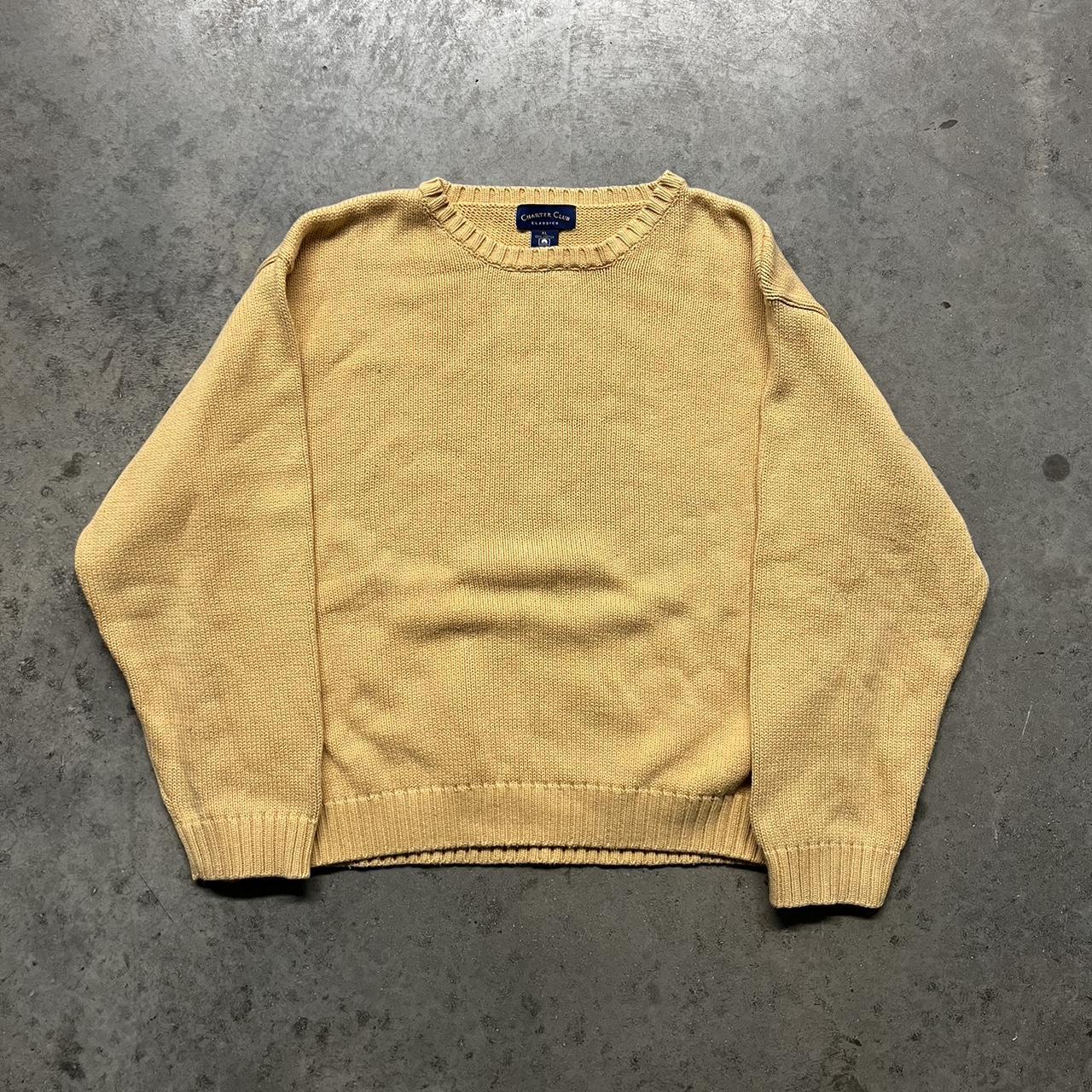 Vintage yellow cropped sweater size... | Depop