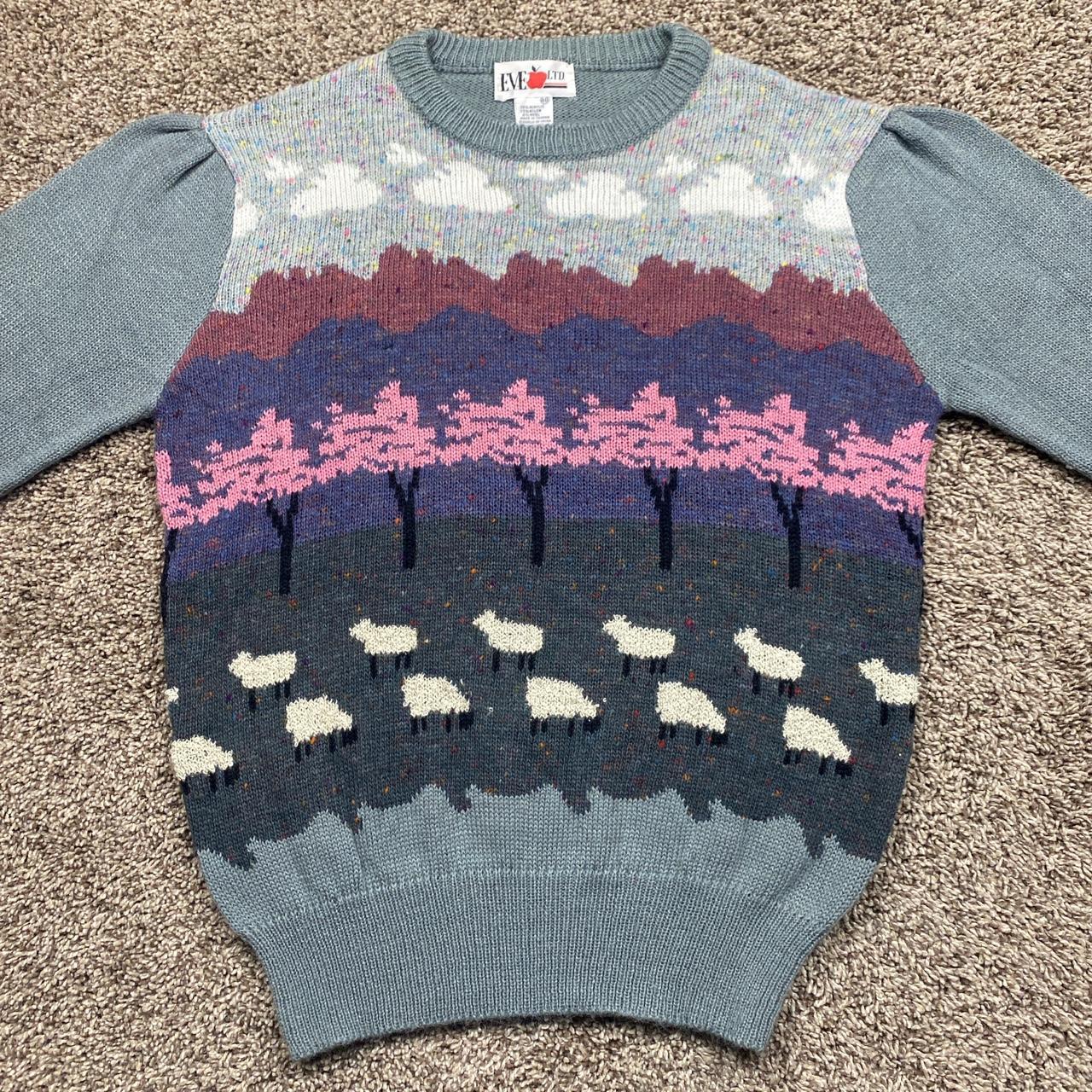 Vintage Sheep Sweater Labeled women’s size 40,... - Depop