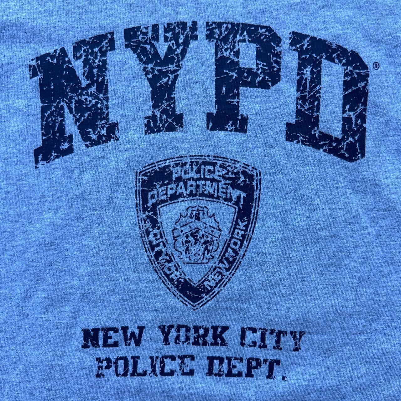 Y2K NYPD tee Sz L Length: 29 inch Pit to pit: 20... - Depop