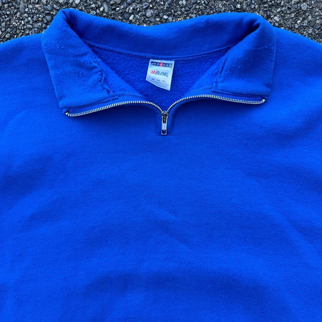 Y2K Jerzees quarter zip sweatshirt Sz... - Depop