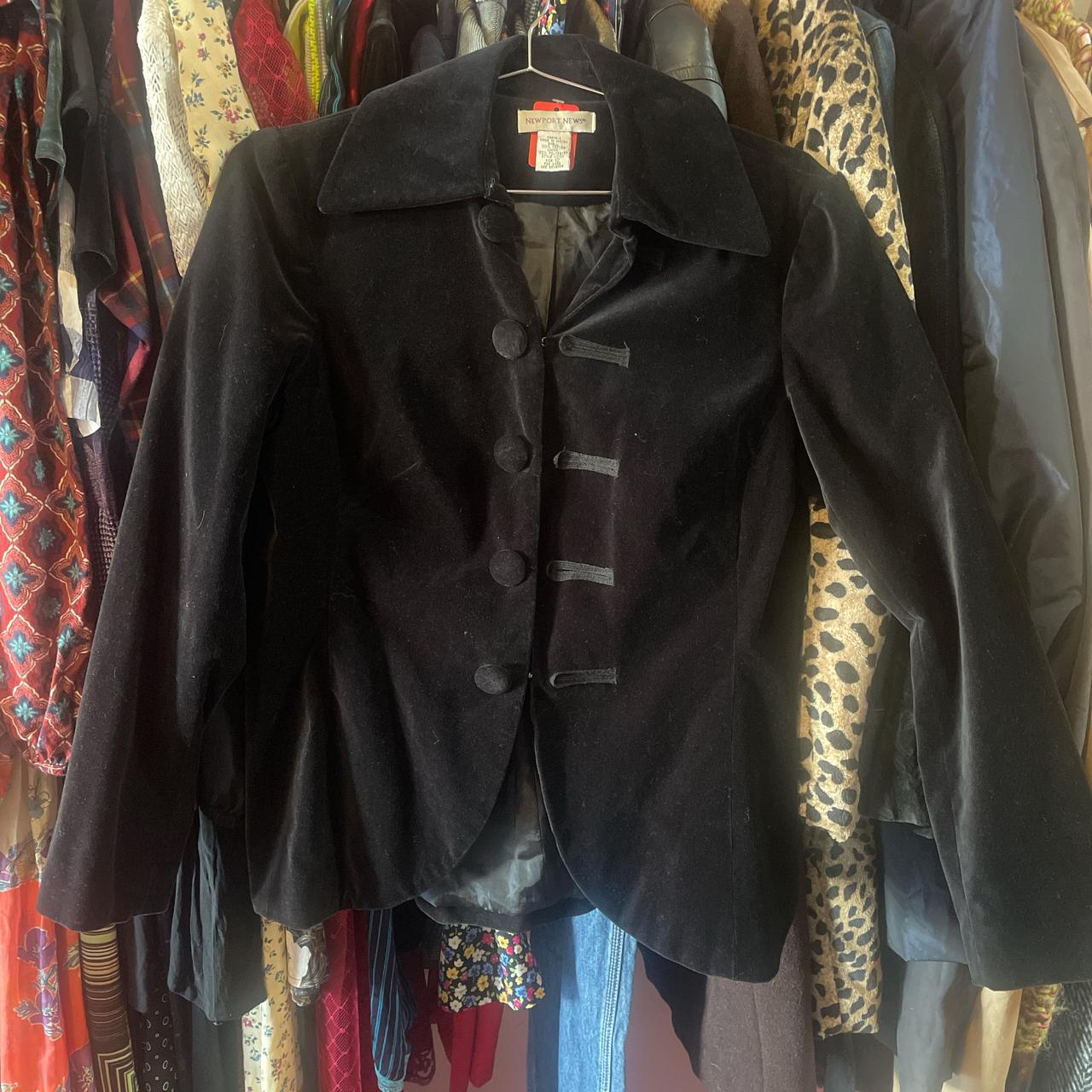 Black Velvet Jacket Would best fit a... | Depop