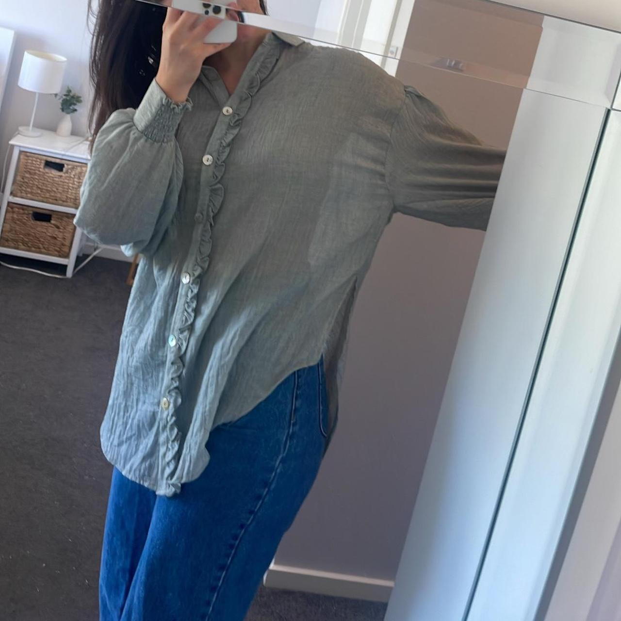 The Fated - Ruffle detail blouse - Size 8 AUS /... | Depop