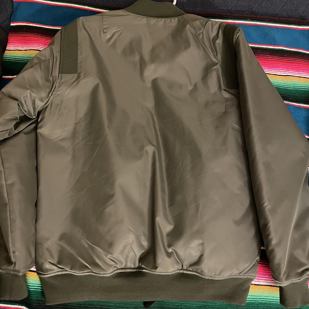 Stussy Medium dark olive heavy weight bomber jacket - Depop