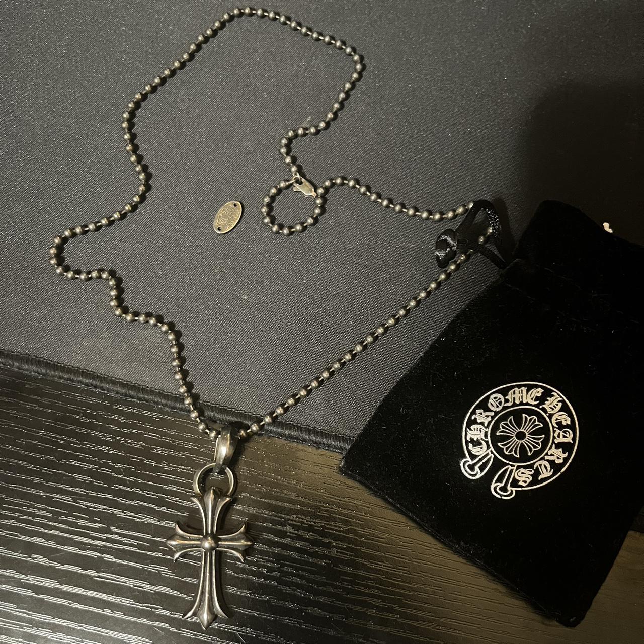 “broken” authentic chrome hearts necklace .925... - Depop