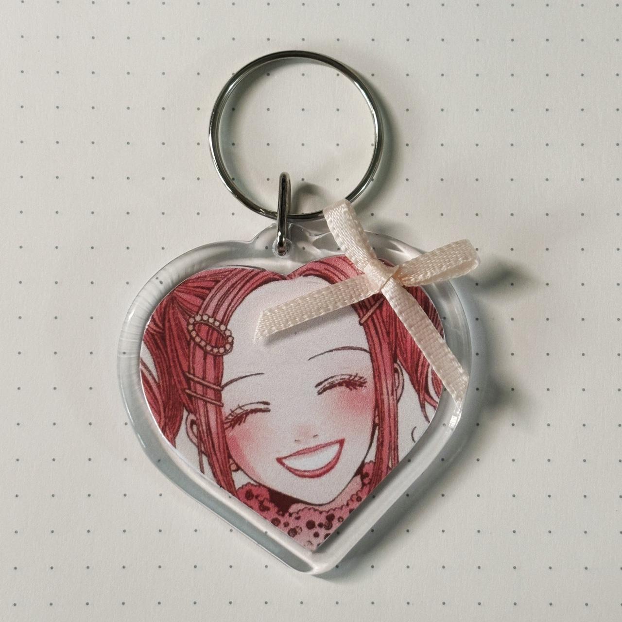 Hachiko nana ribbon heart keychain #nana... - Depop