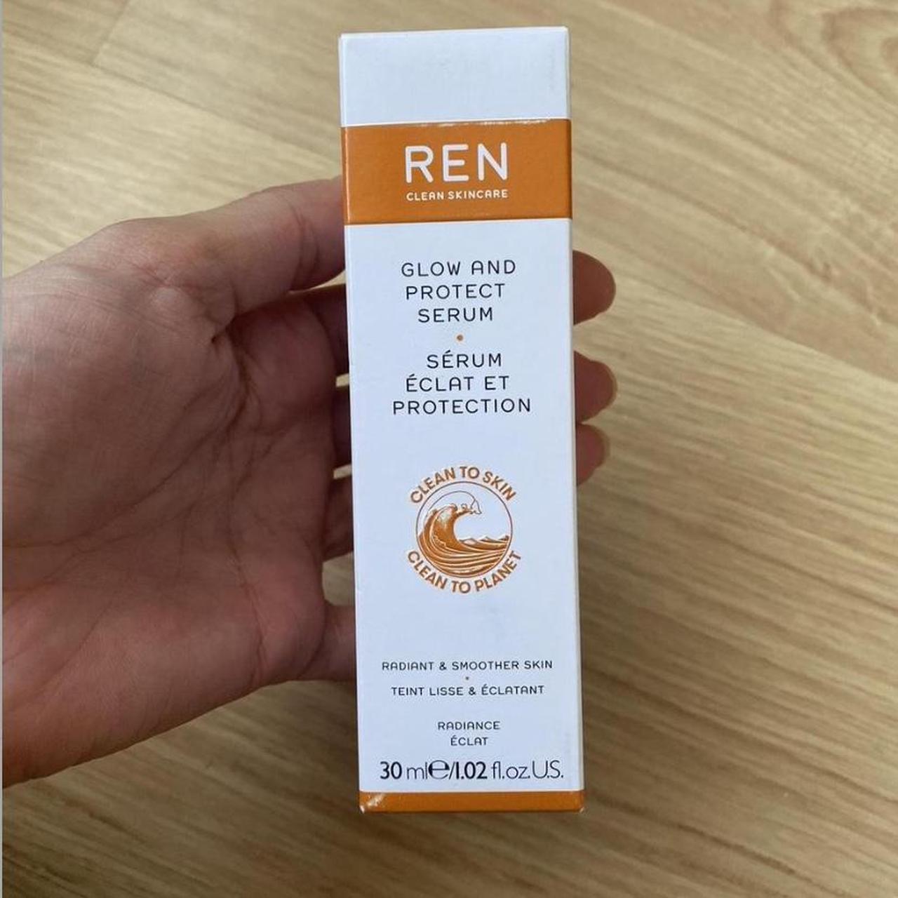 REN glow and protect vitamin c serum, new and... - Depop