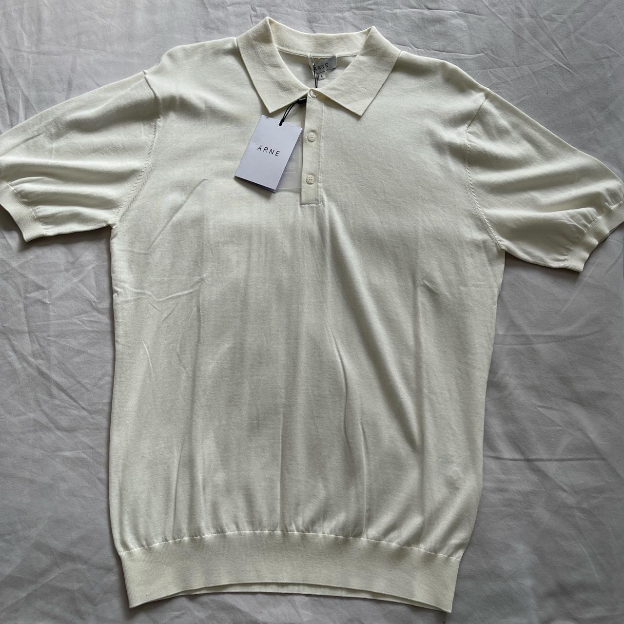 Mens Cream Arne Polo Brand New with tags - Depop