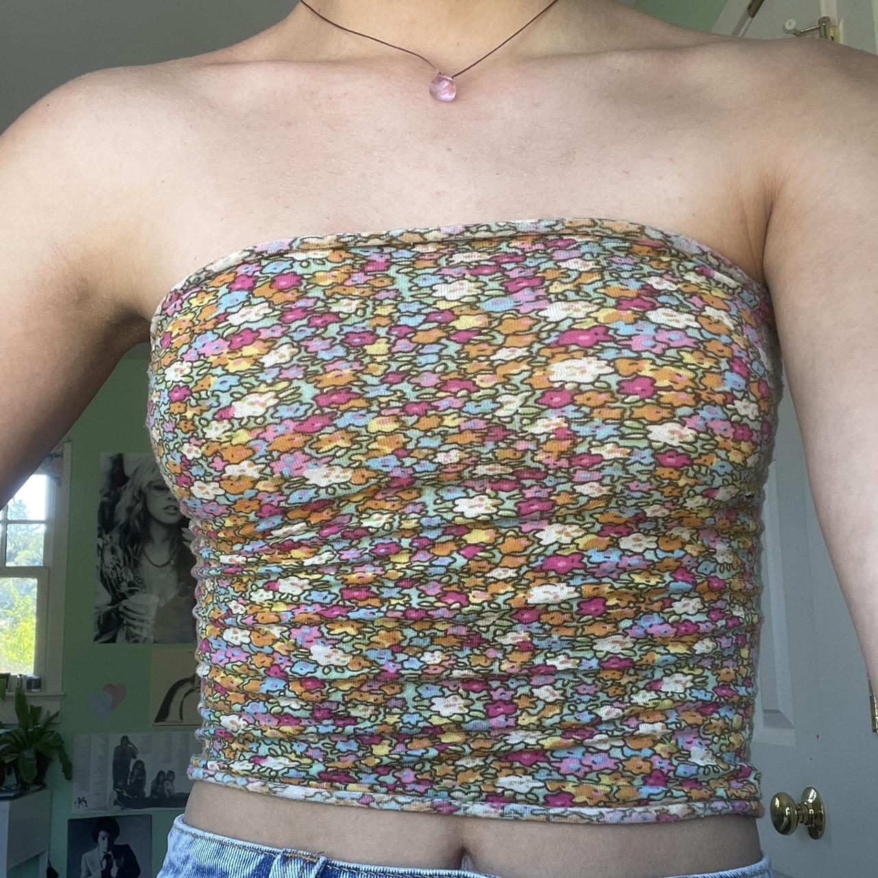 Boho Beautiful tube top Floral bandeau top /... - Depop