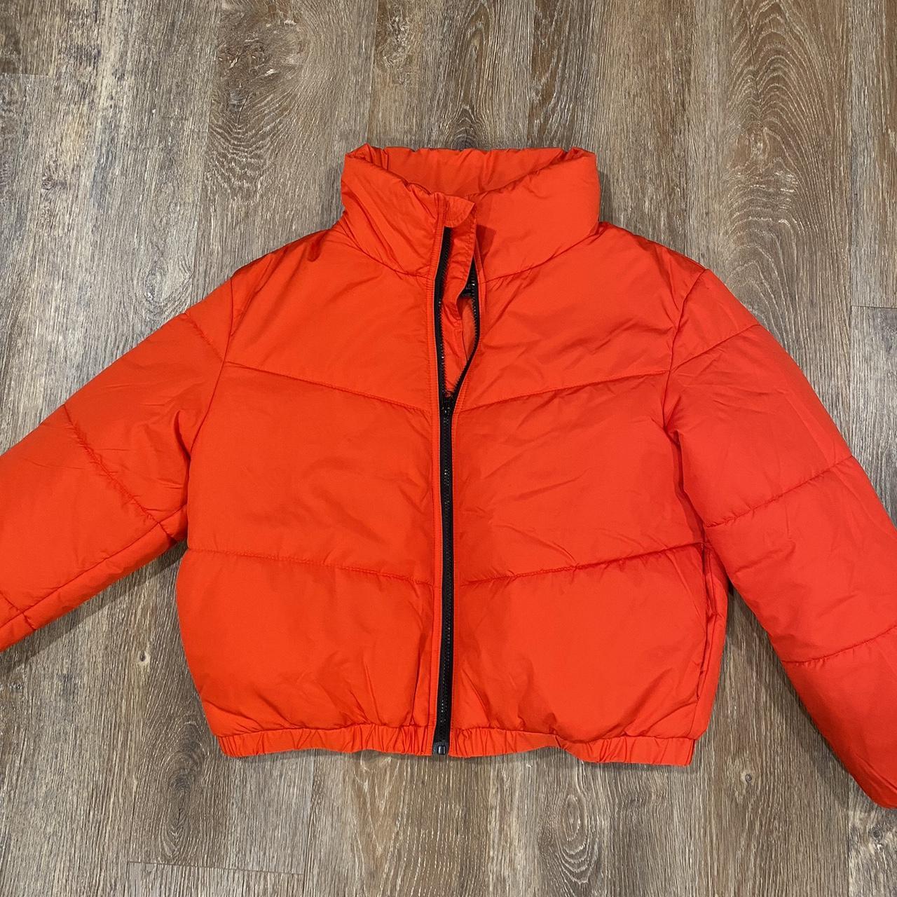 Red puffer jacket, wild fable, size medium - Depop