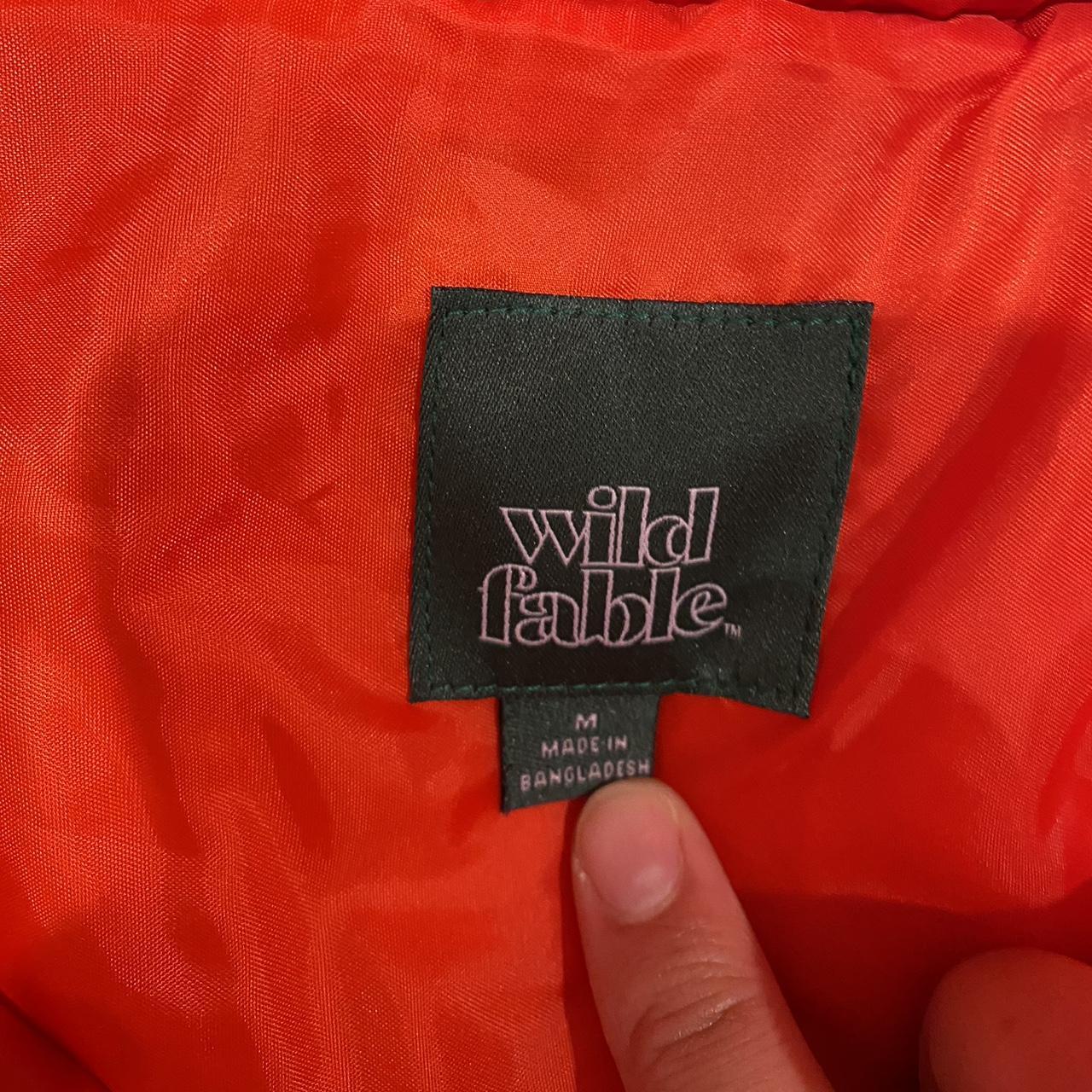 Red puffer jacket, wild fable, size medium - Depop