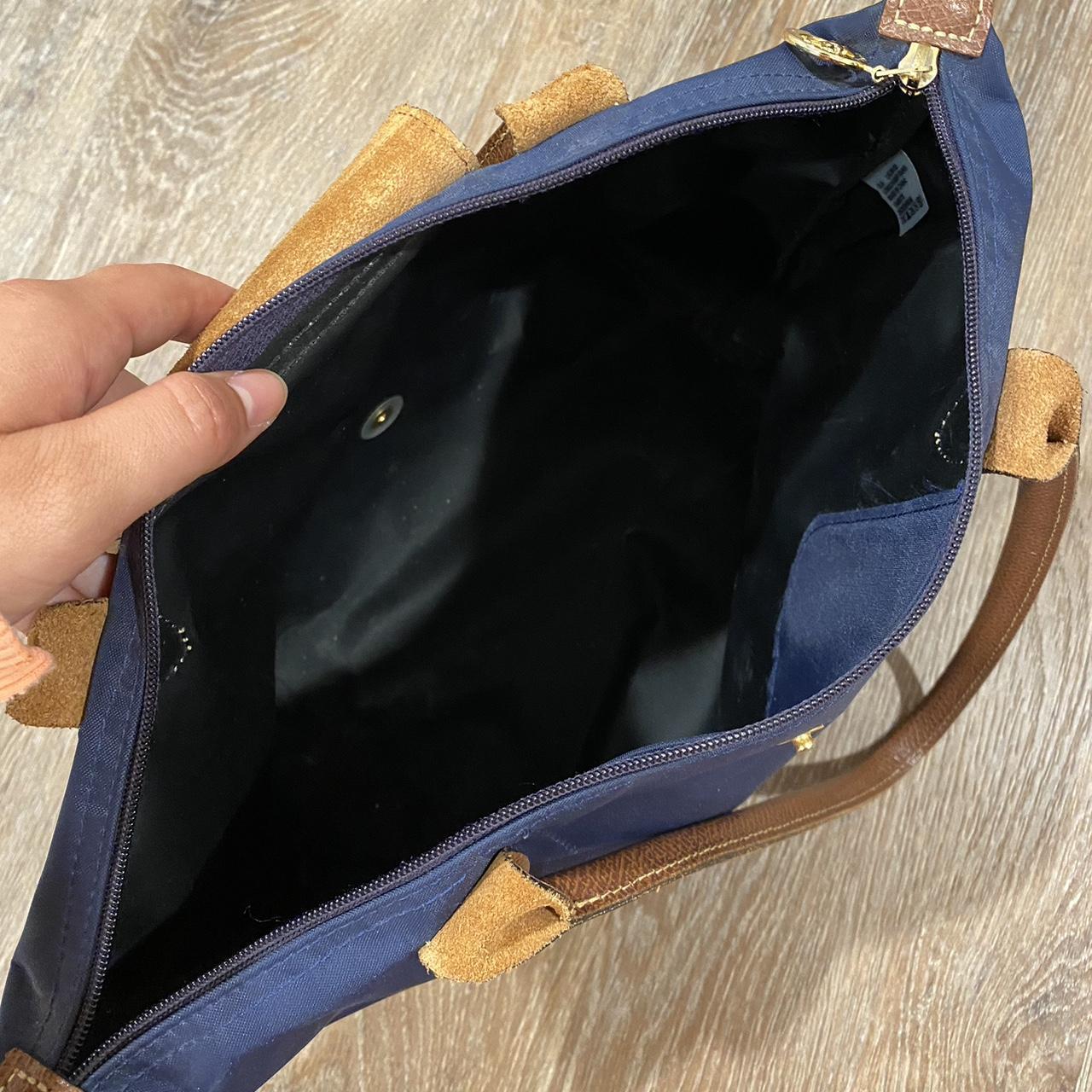 Longchamp Le Pliage small folding tote bag, navy;... - Depop