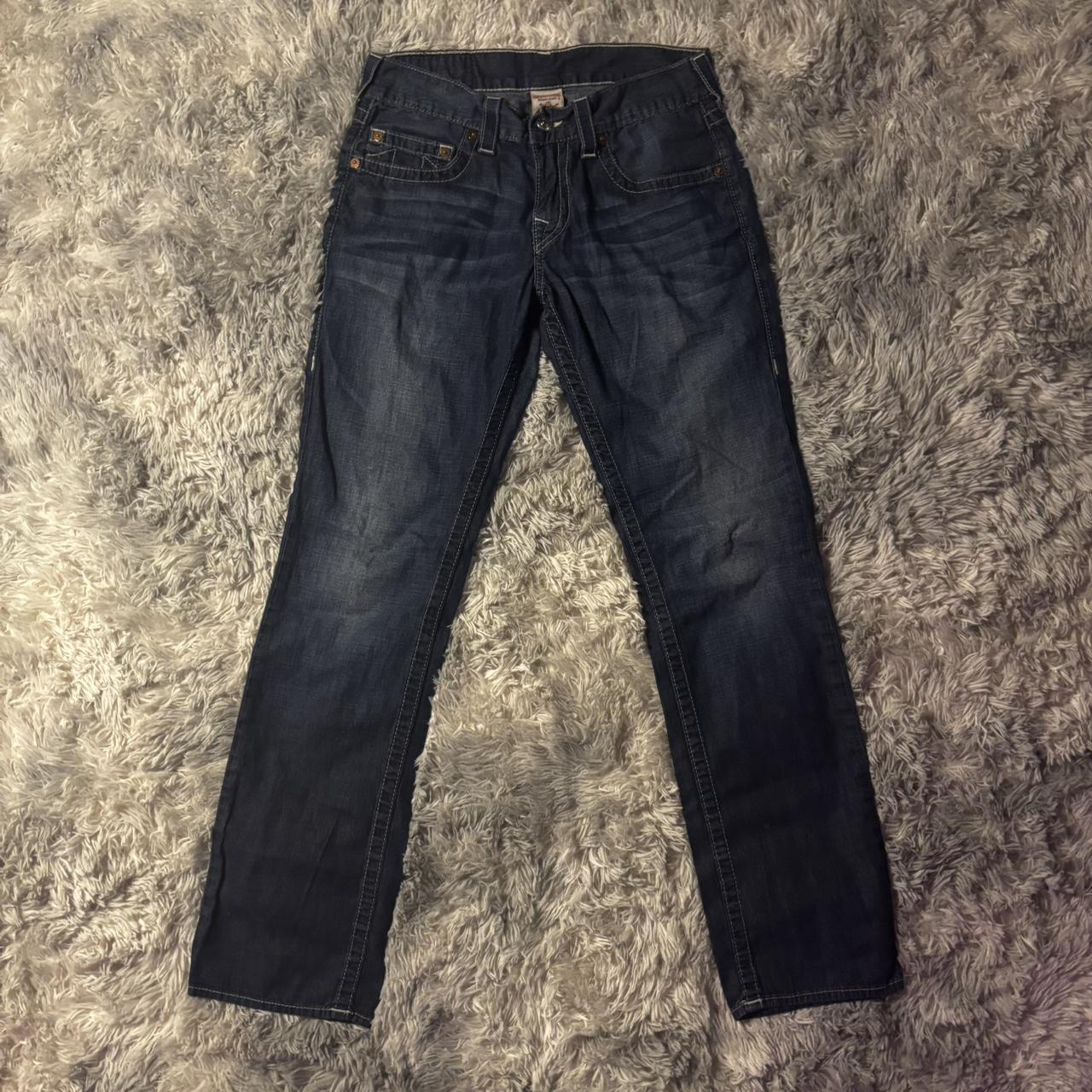 true religion straight fit jeans low rise... - Depop