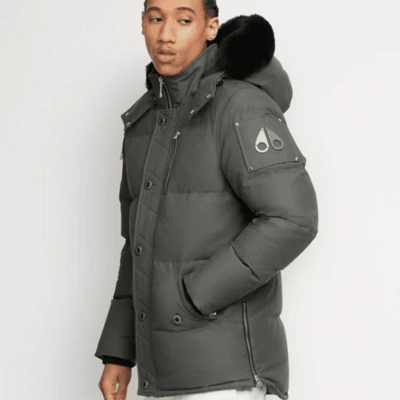 Grey and Black moose knuckles jacket barely worn and... - Depop