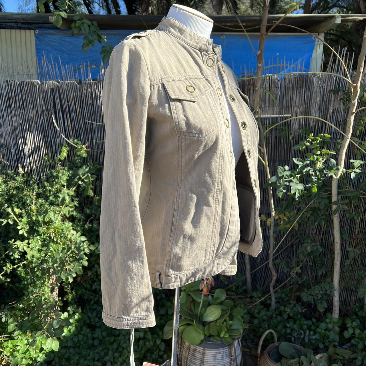 Y2K Grunge Jacket Olive green Embellished with... - Depop