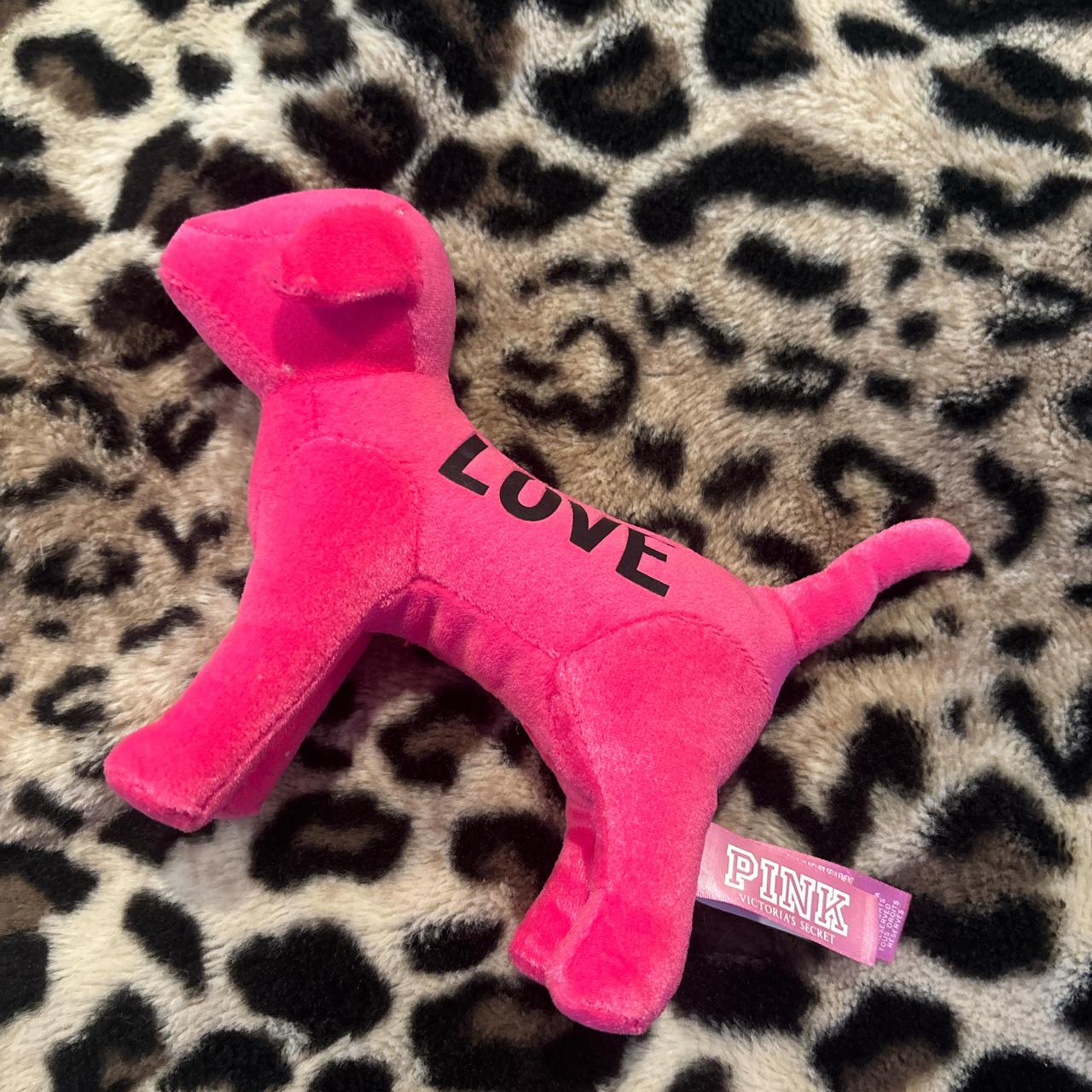 Victoria's Secret pink dog plush - Depop