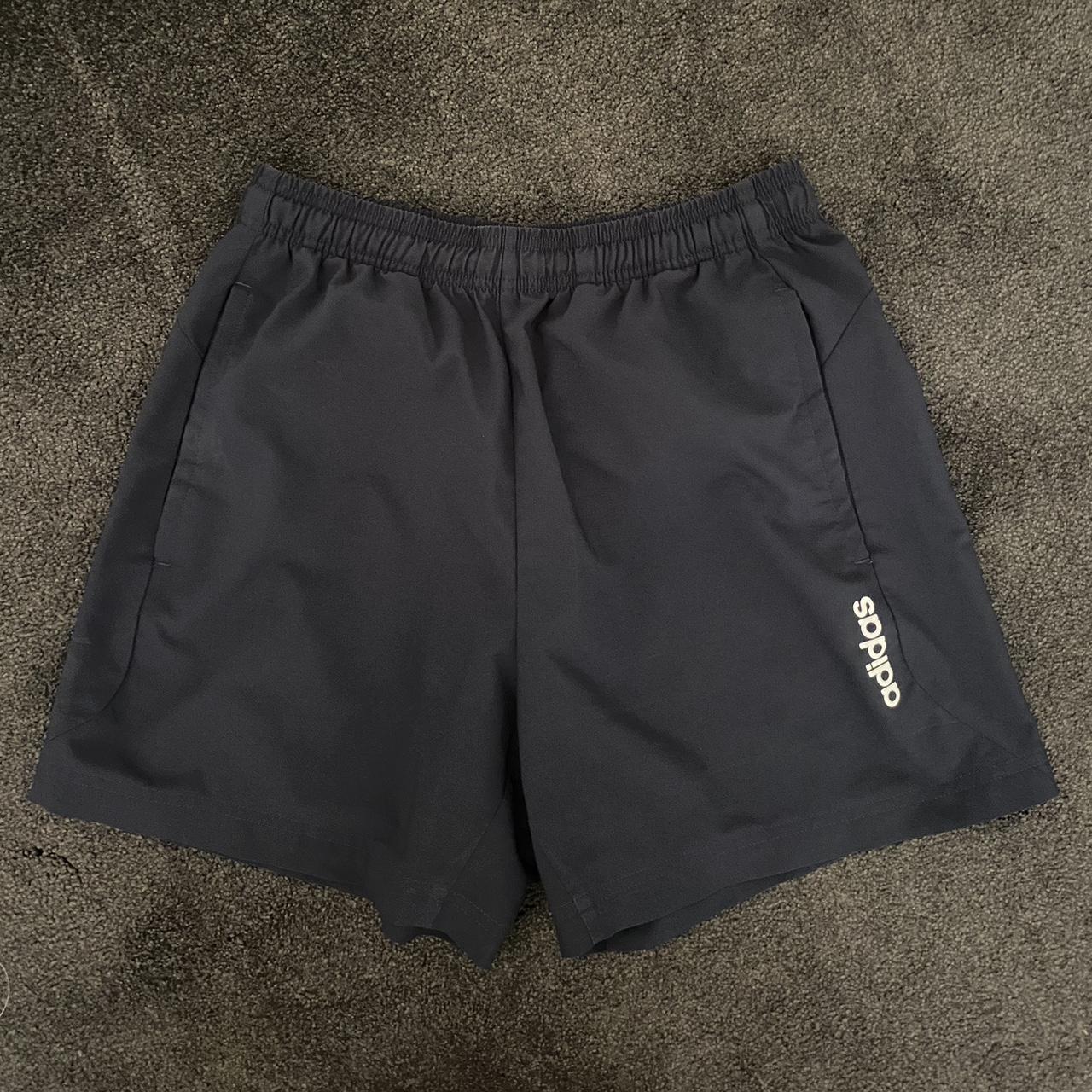 navy blue running shorts (size s) - adidas - used... - Depop