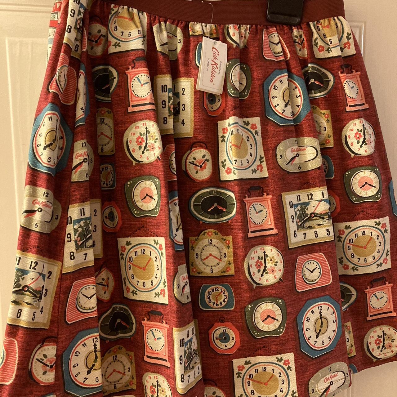Cath Kidston Clocks Print Skirt. Size M. Lovely... - Depop
