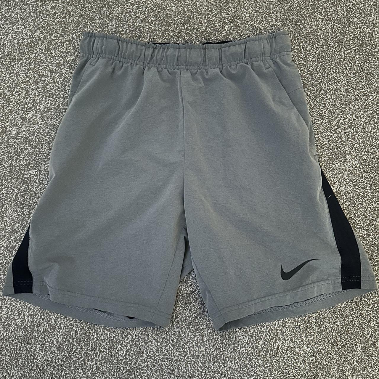 Nike Mens Grey And Black Shorts Depop