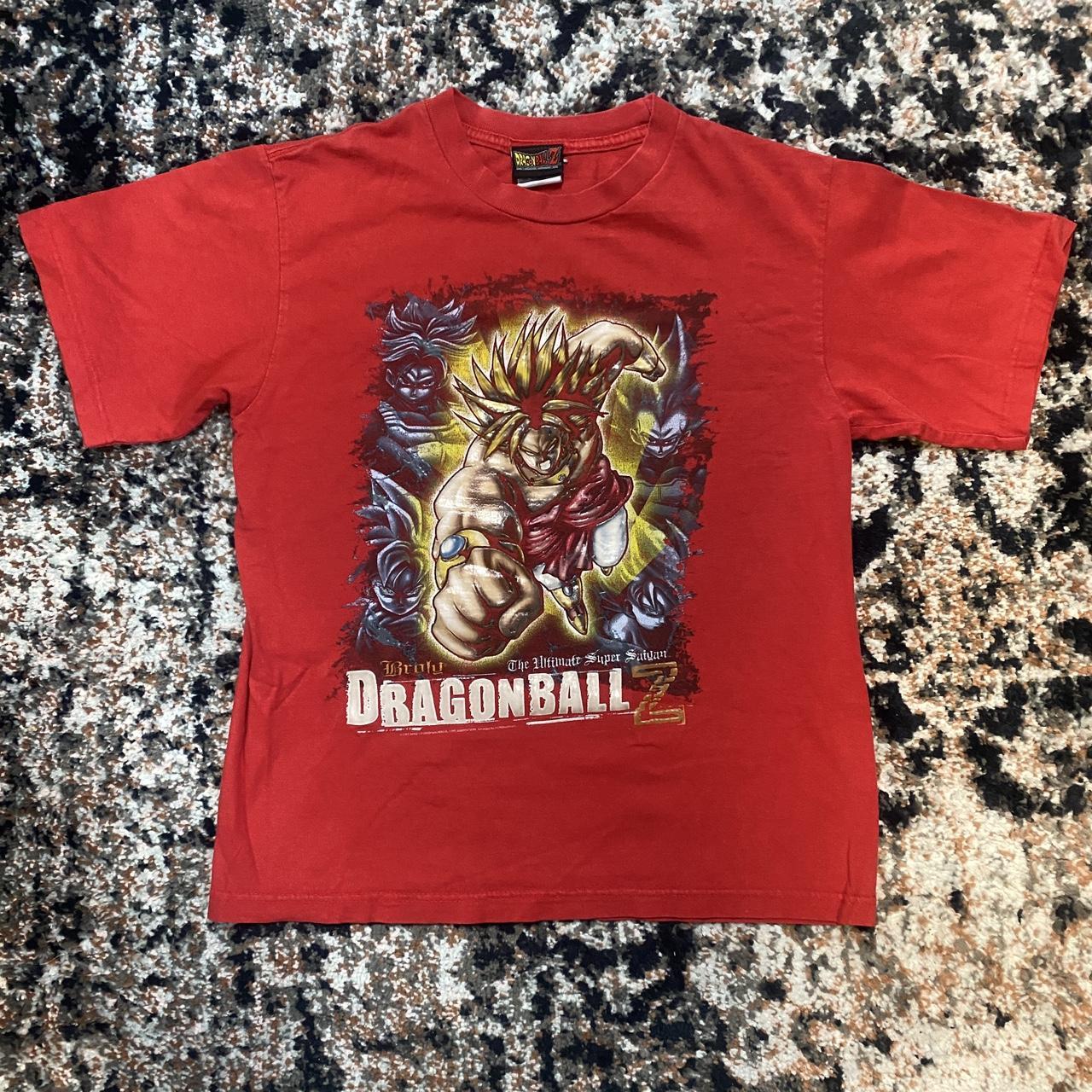Red Dragon Ball Z Broly shirt Size kids L fits... | Depop