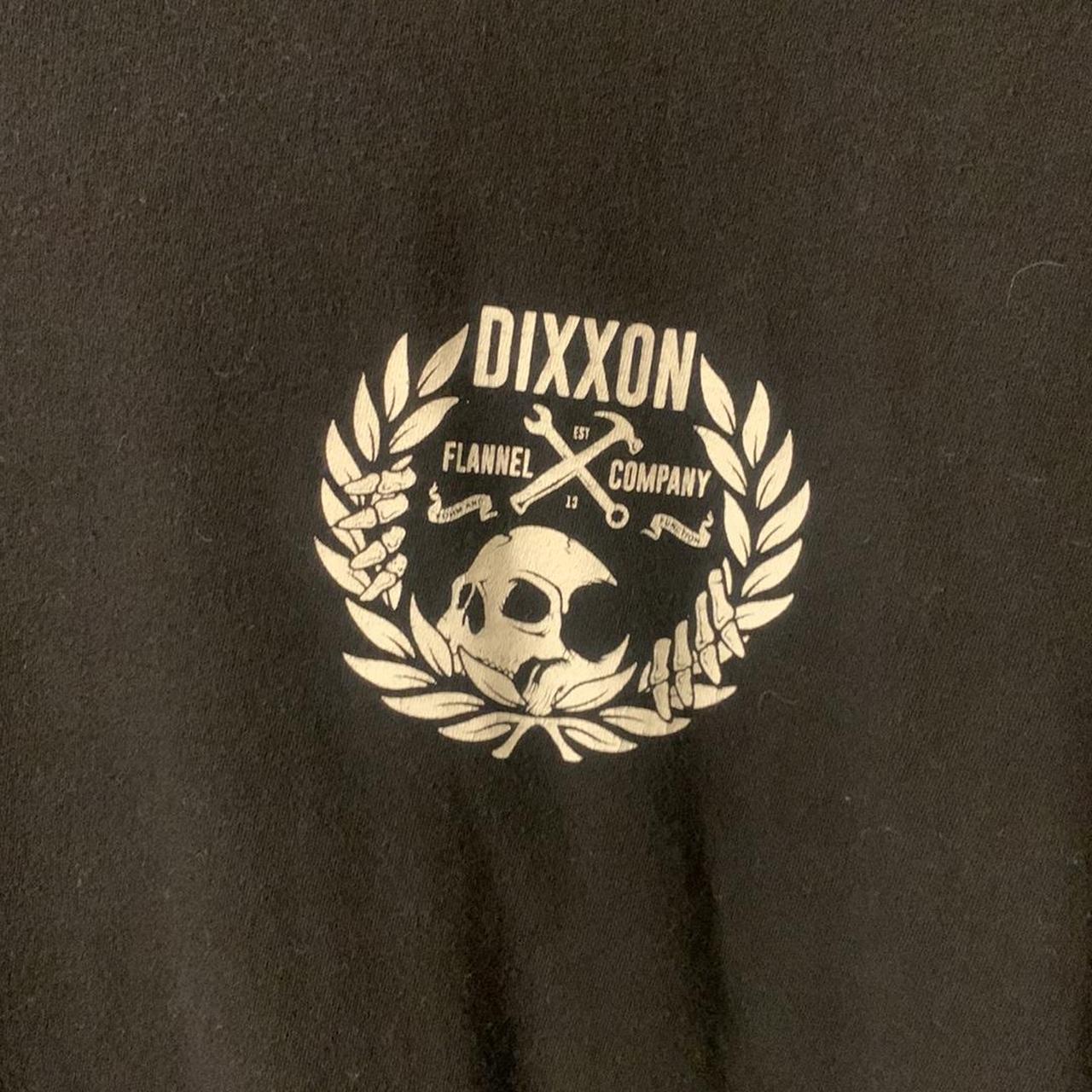 EUC DIXXON black and white contrast T-Shirt. Flannel... - Depop