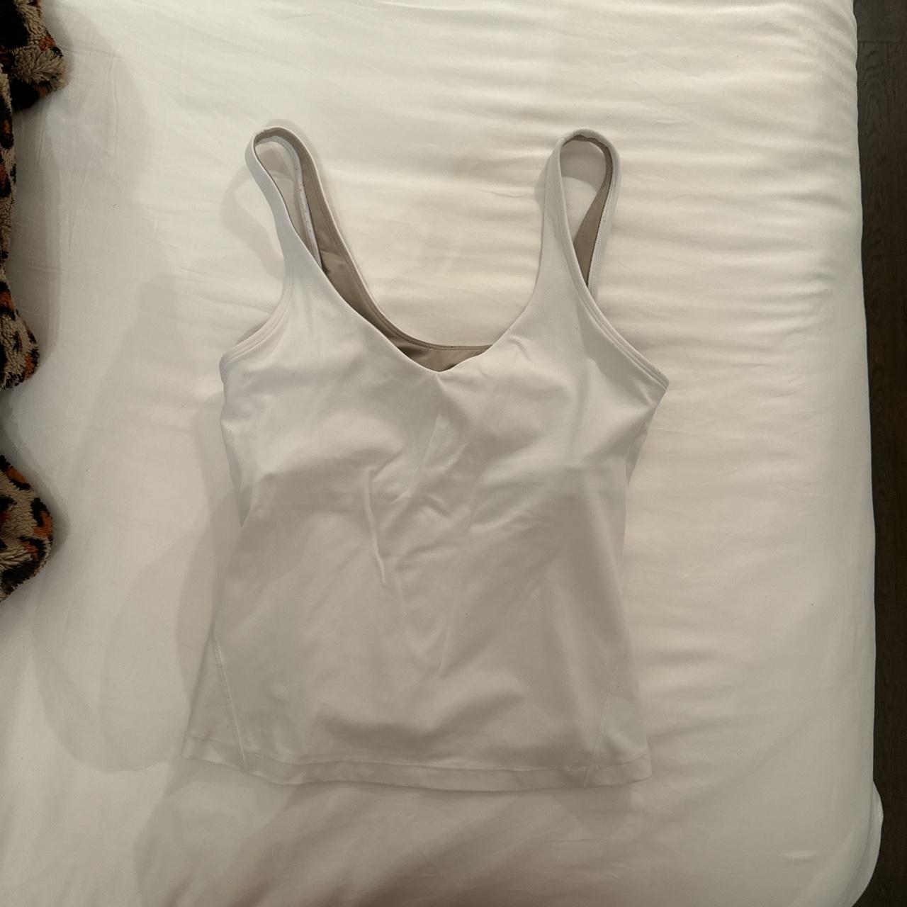 LULULEMON - white align waist length tank top -... - Depop