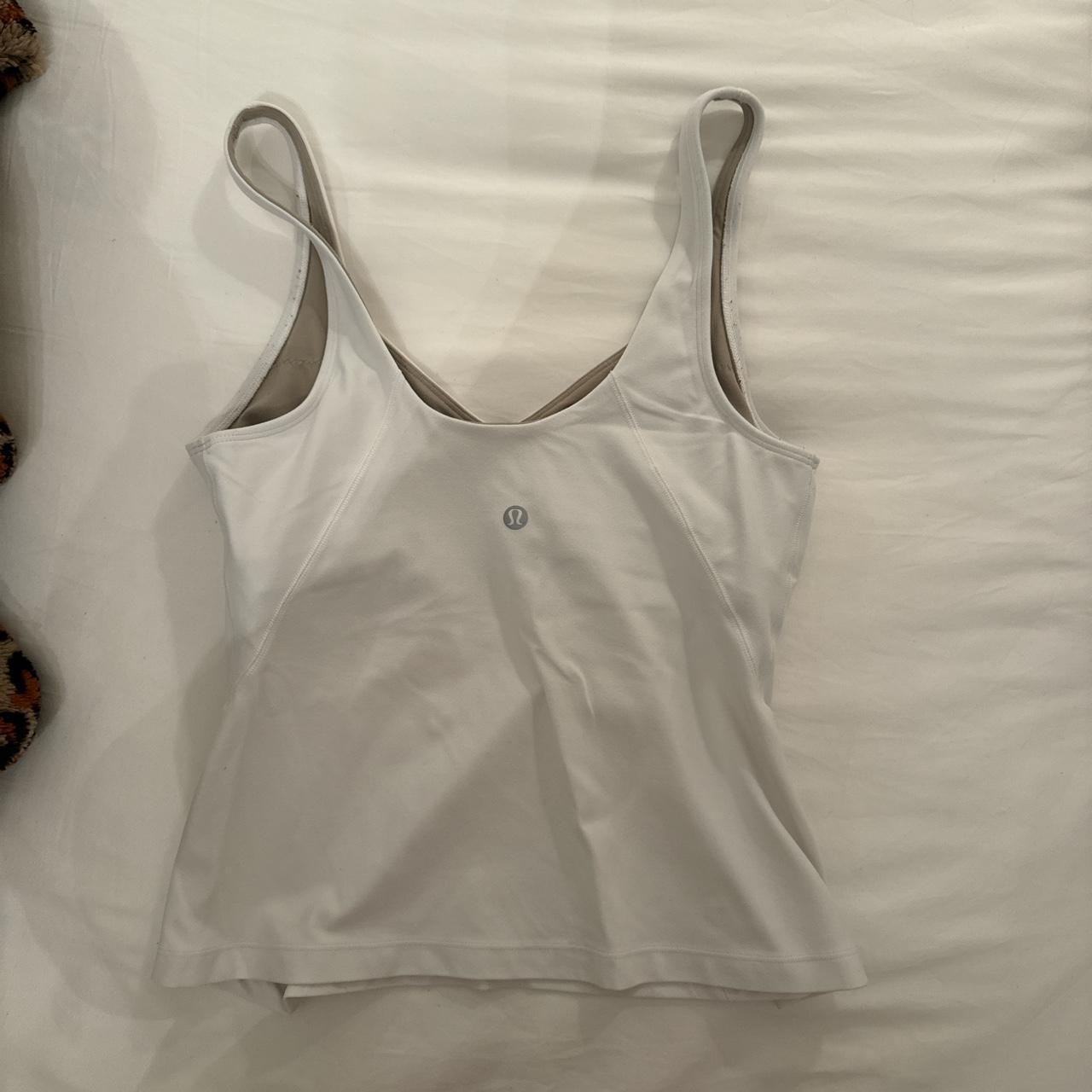 LULULEMON - white align waist length tank top -... - Depop