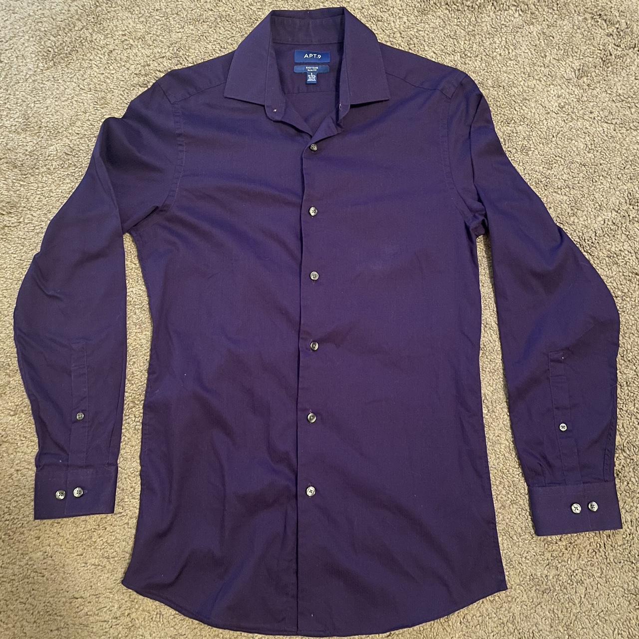 Purple Button up - Depop
