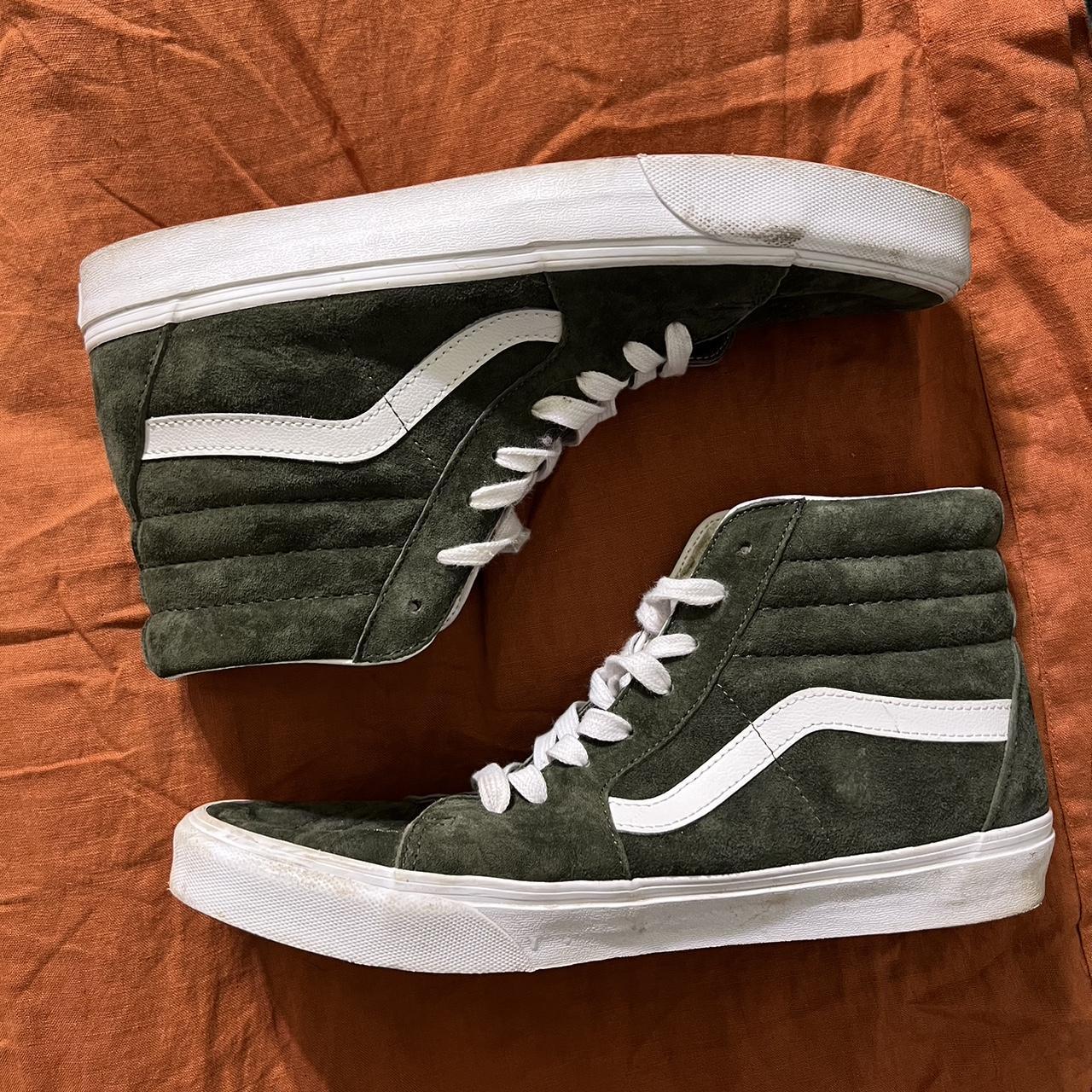 Suede Vans - forest green :) Size MENS 10 Only... - Depop