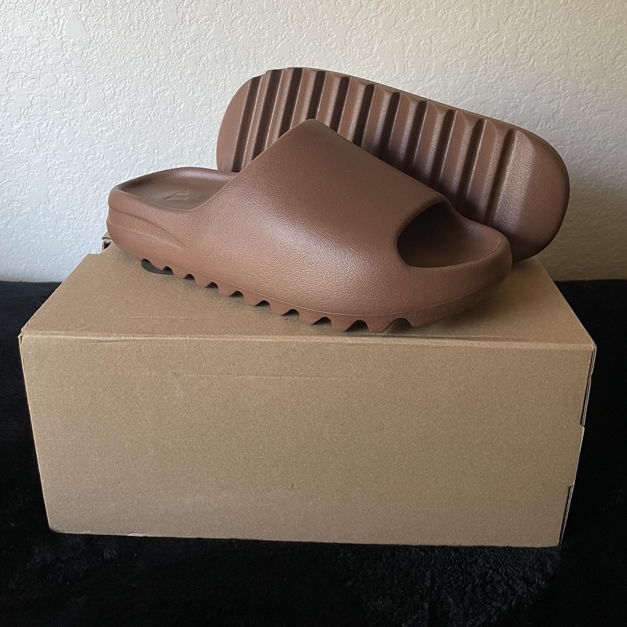 Yeezy Slides “Flax” Brand New W/ Original Box Men’s... - Depop
