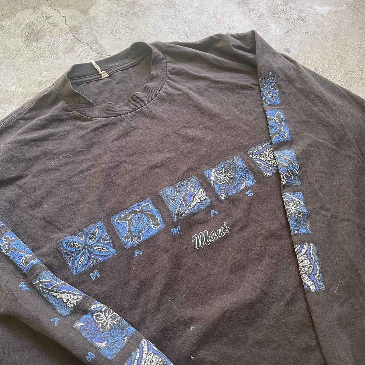 00s Y2k Hawaii Maui long sleeve tee 📏 SIZE XL ( 22... - Depop