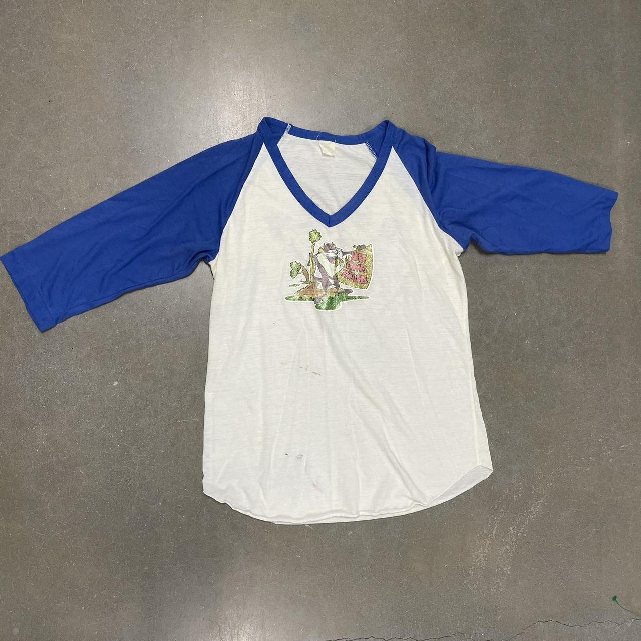 Y2K Vintage “Here Comes Trouble” Distressed Baseball... - Depop